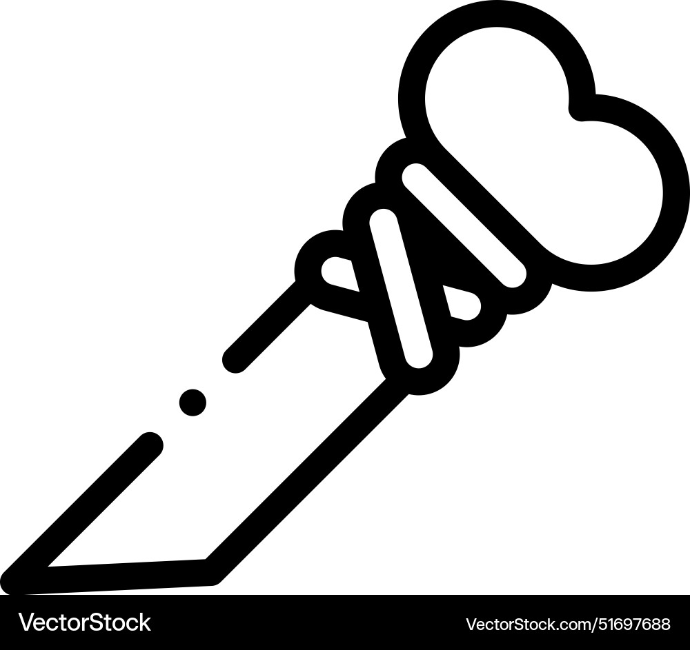 Bone icon thin linear style design isolated Vector Image