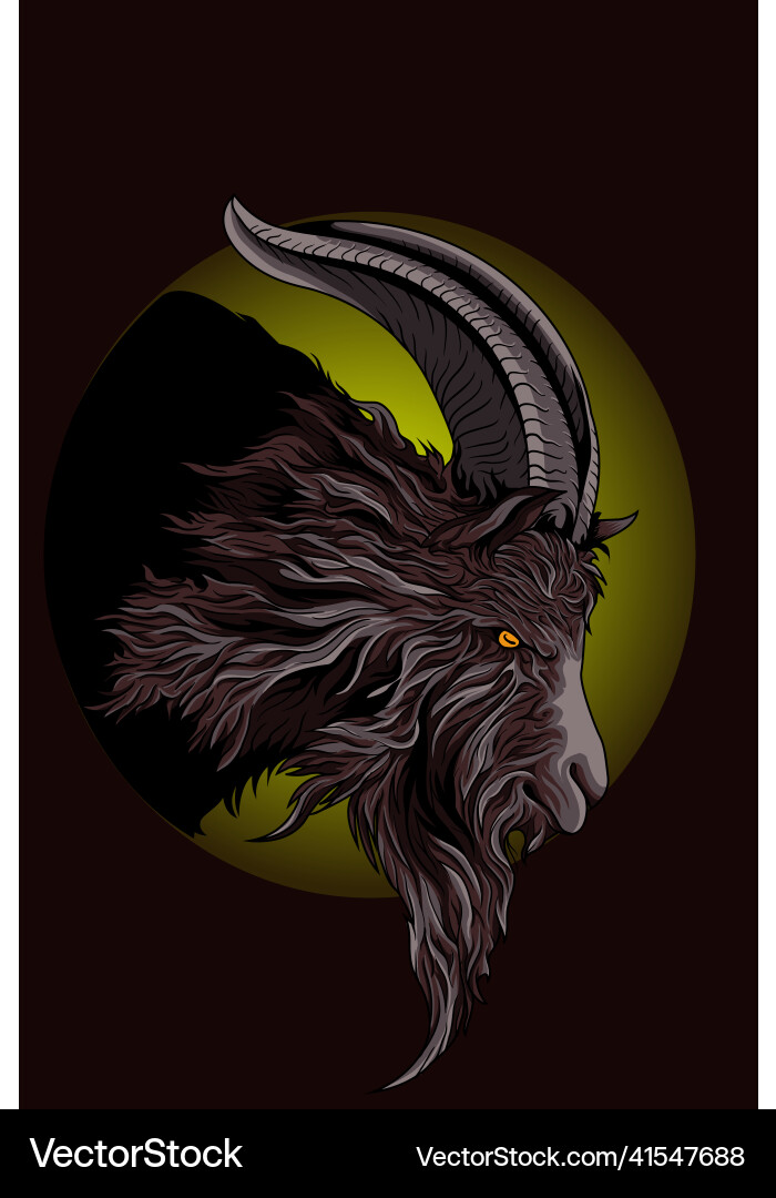 Dark Goat Symbol Royalty Free Vector Image - VectorStock