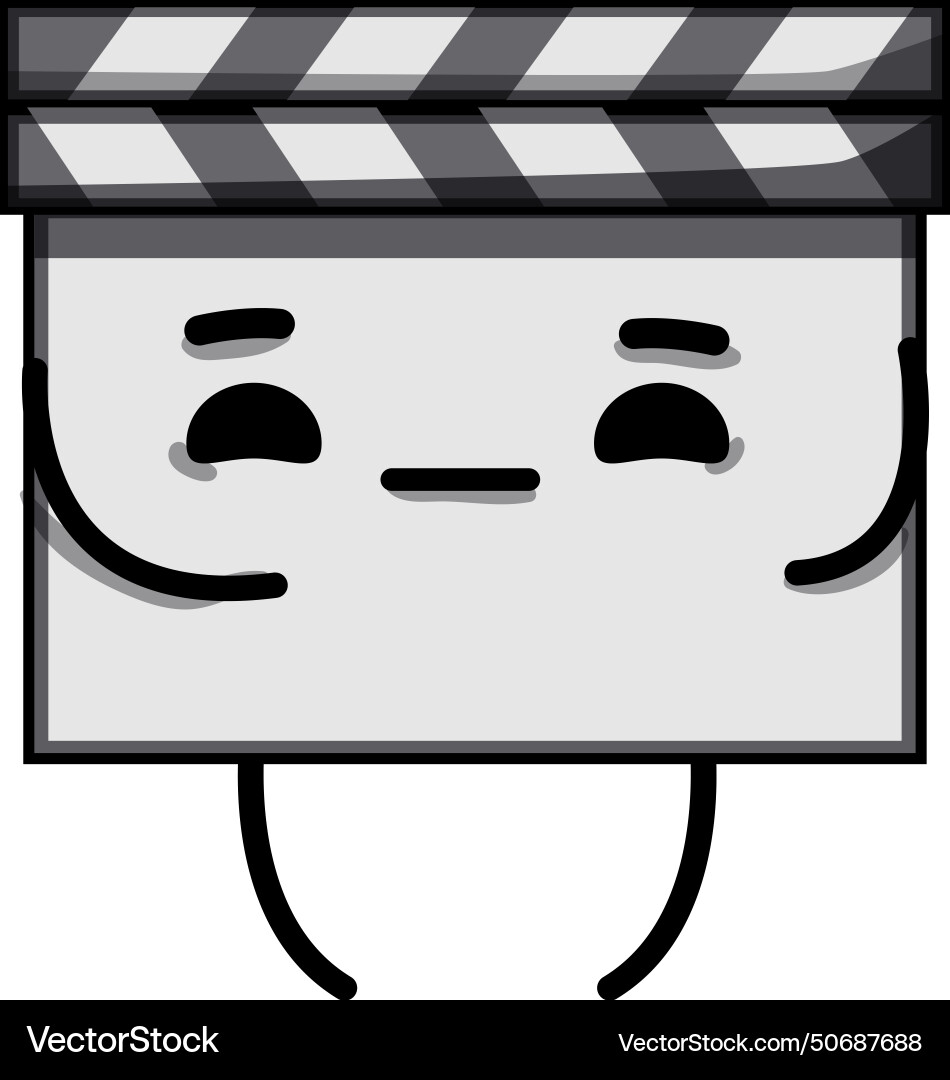 Director clapper board character cartoon Vector Image