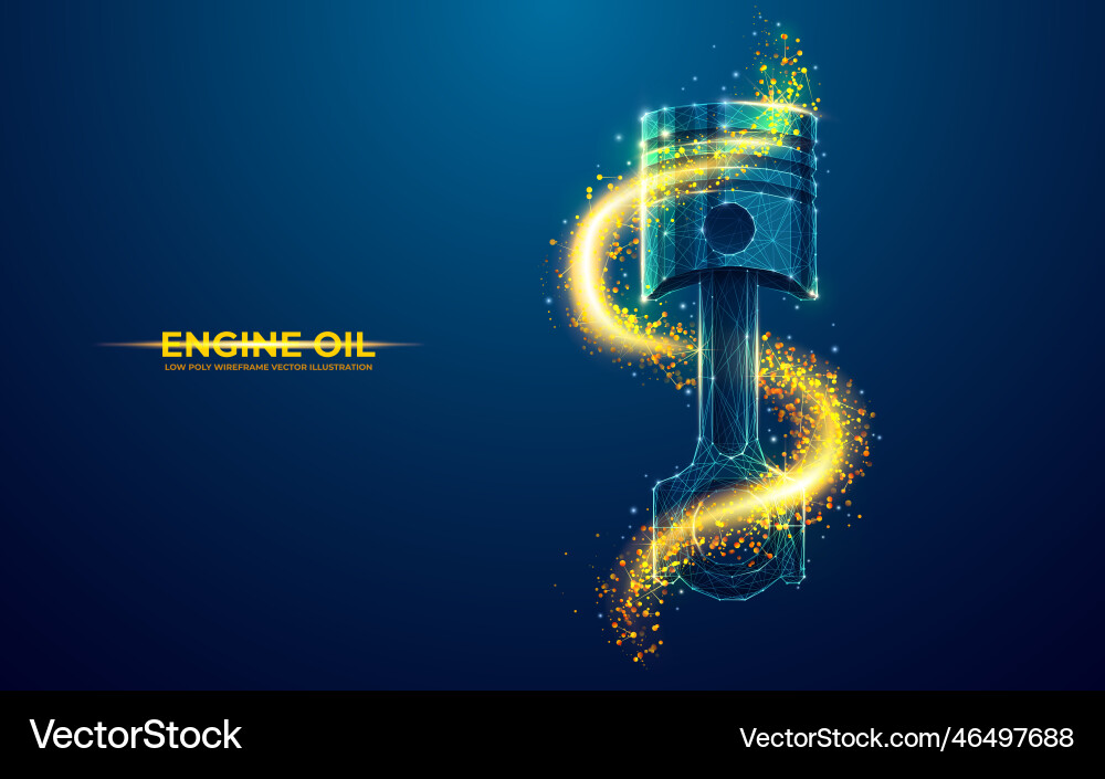 Engine piston in oil Royalty Free Vector Image