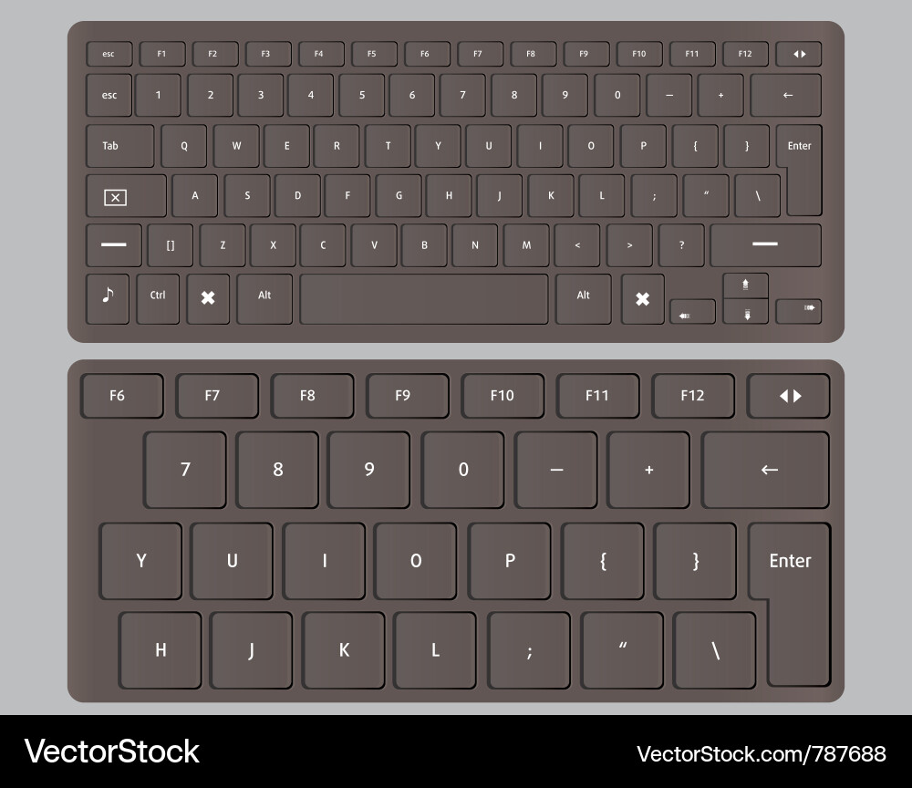 Keyboards black Royalty Free Vector Image - VectorStock
