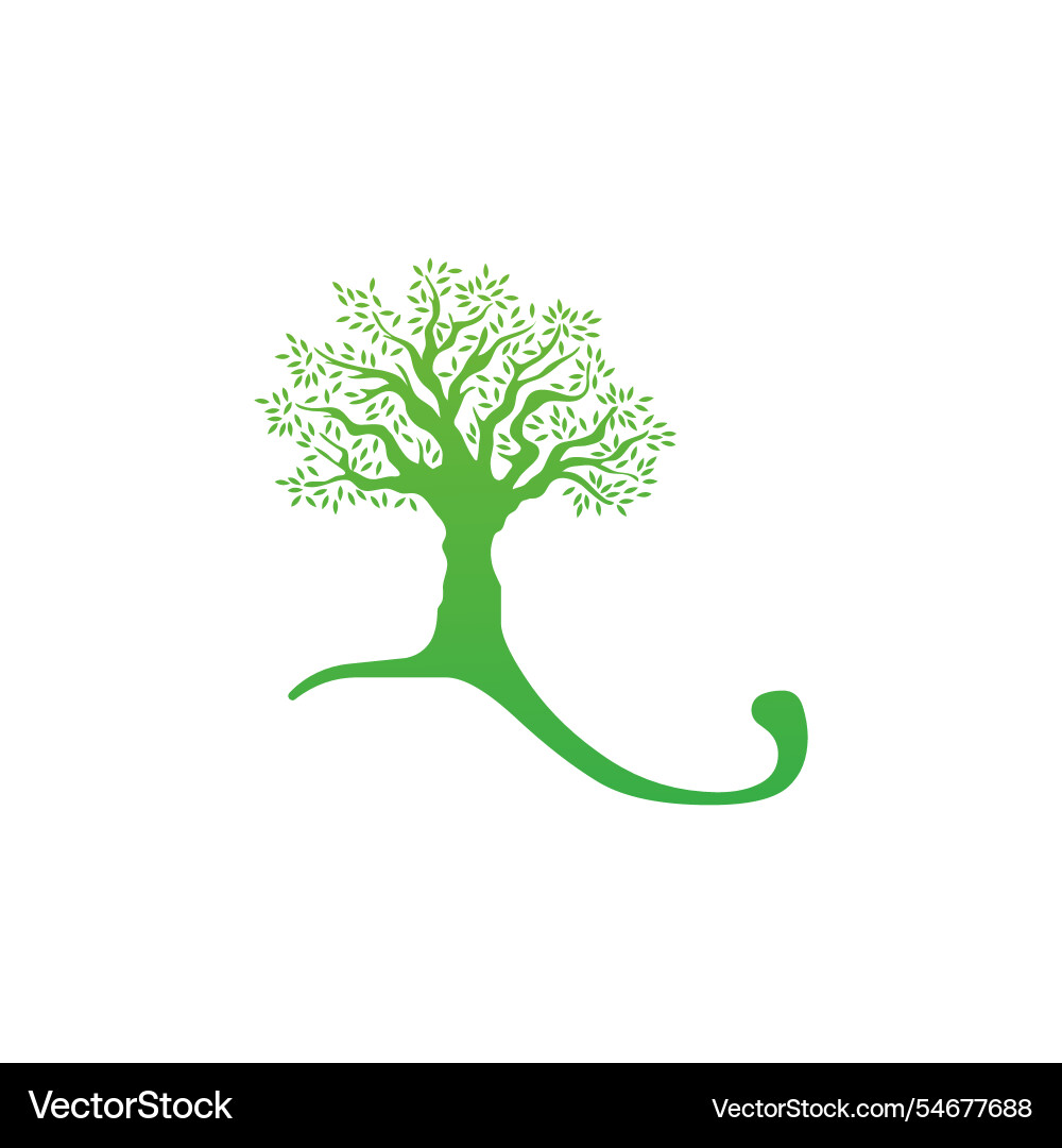 L tree logo design Royalty Free Vector Image - VectorStock