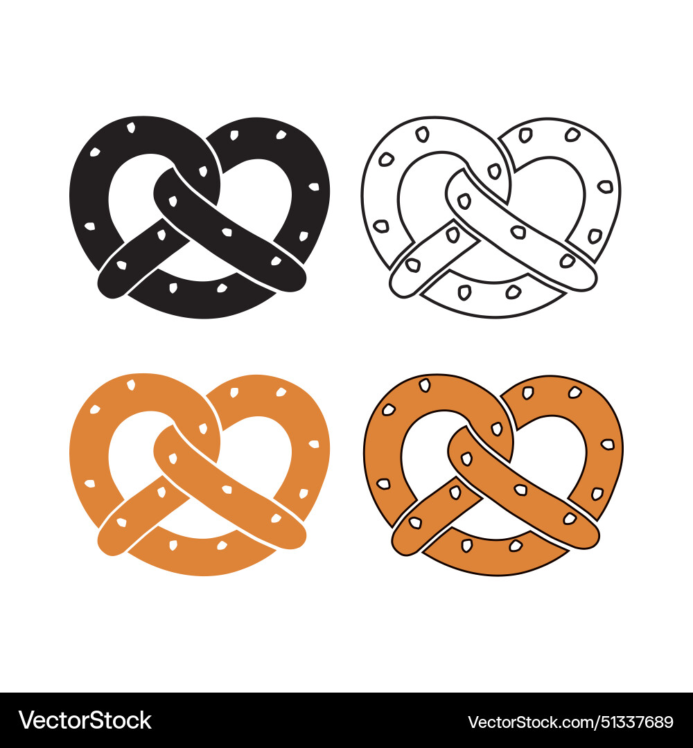 A set of brezel icons Royalty Free Vector Image