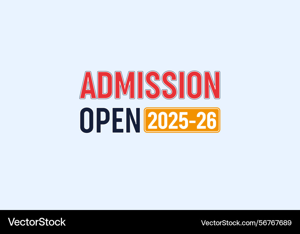 Admission open unit design collection - 01 Vector Image