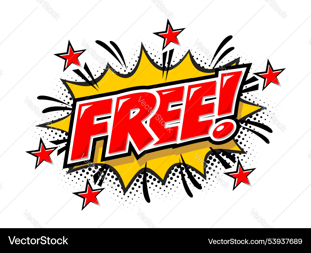 Free comic word exploding Royalty Free Vector Image