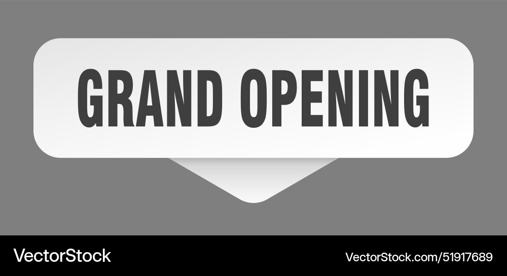 Grand opening sticker sign isolated Royalty Free Vector