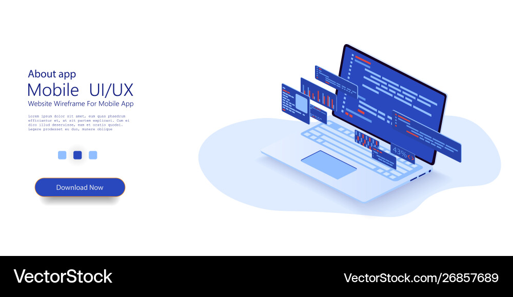 Programming web banner development Royalty Free Vector Image