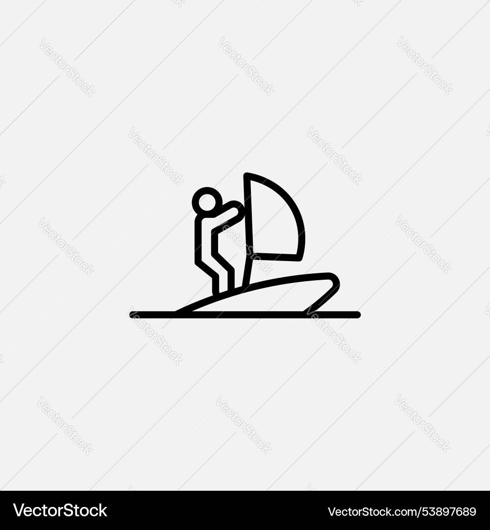 Windsurf icon set Royalty Free Vector Image - VectorStock