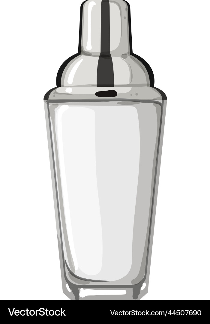 Glass cocktail shaker cartoon Royalty Free Vector Image