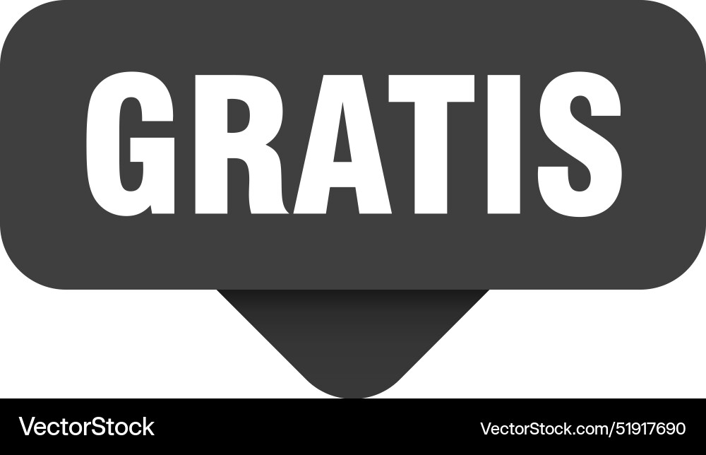 Gratis sticker gratis sign on transparent Vector Image