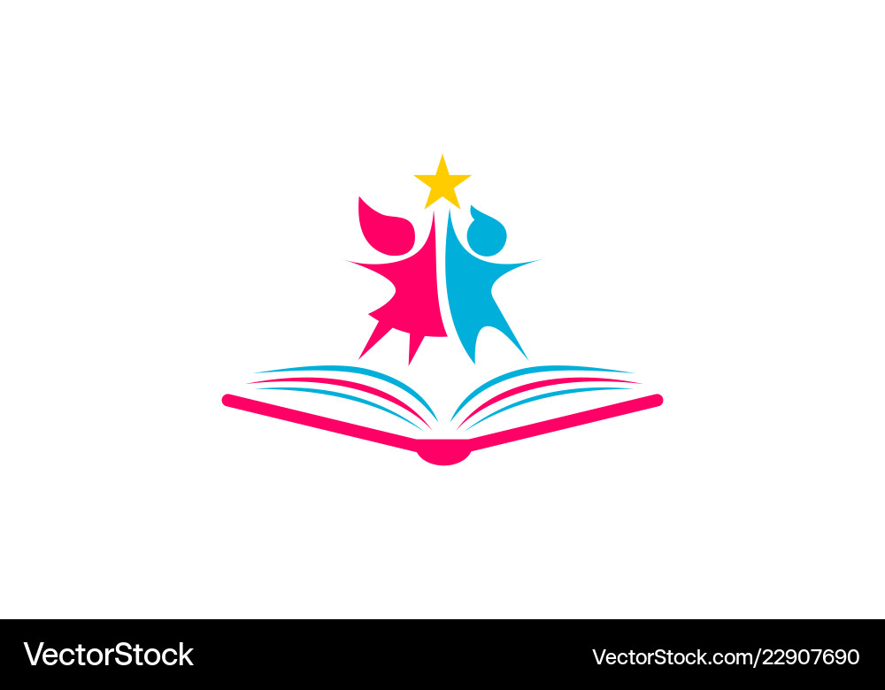 Kids school logo Royalty Free Vector Image - VectorStock