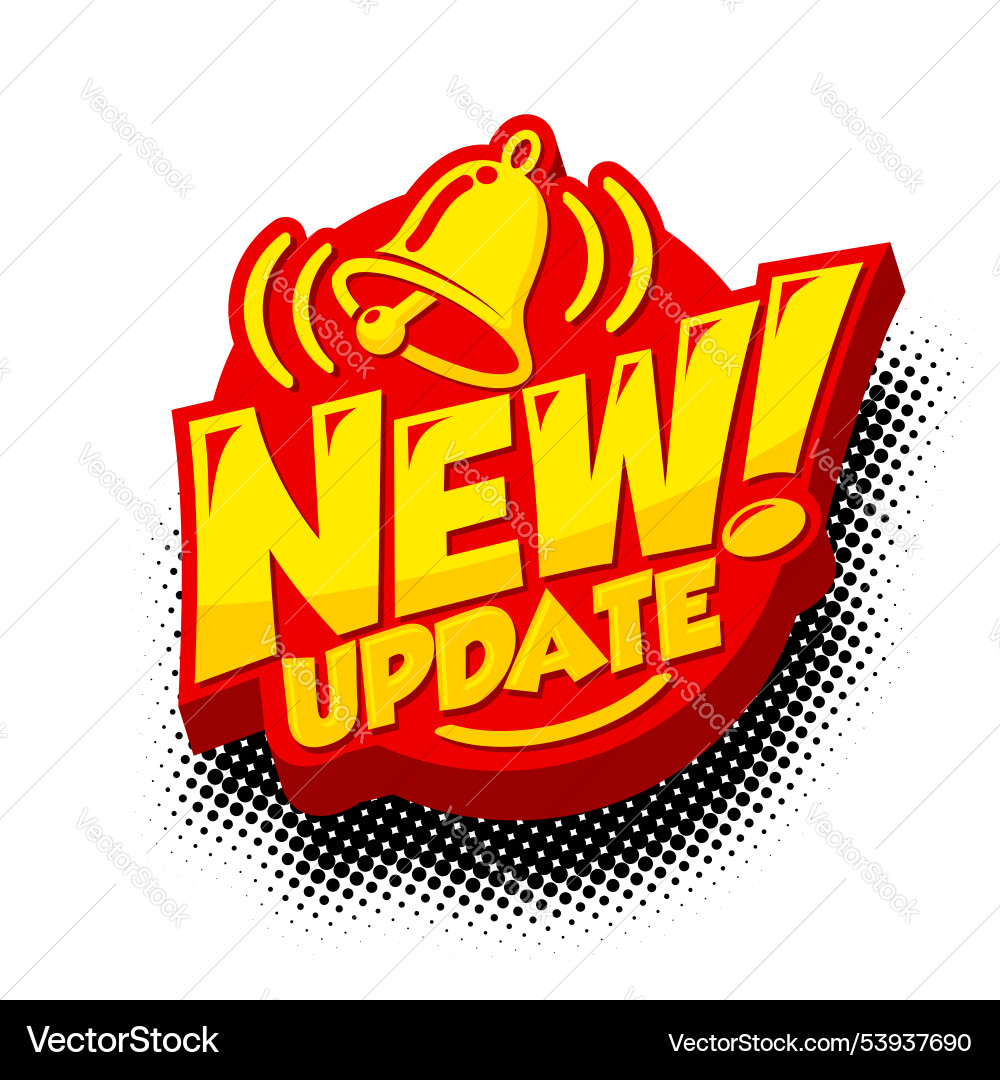 New update web banner Royalty Free Vector Image