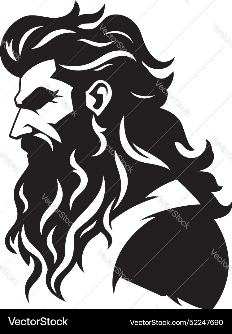 Tidal titan poseidons logo design resplendent in Vector Image