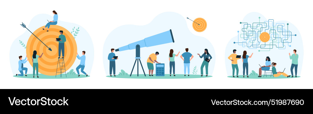 Vision for future business growth solving Vector Image