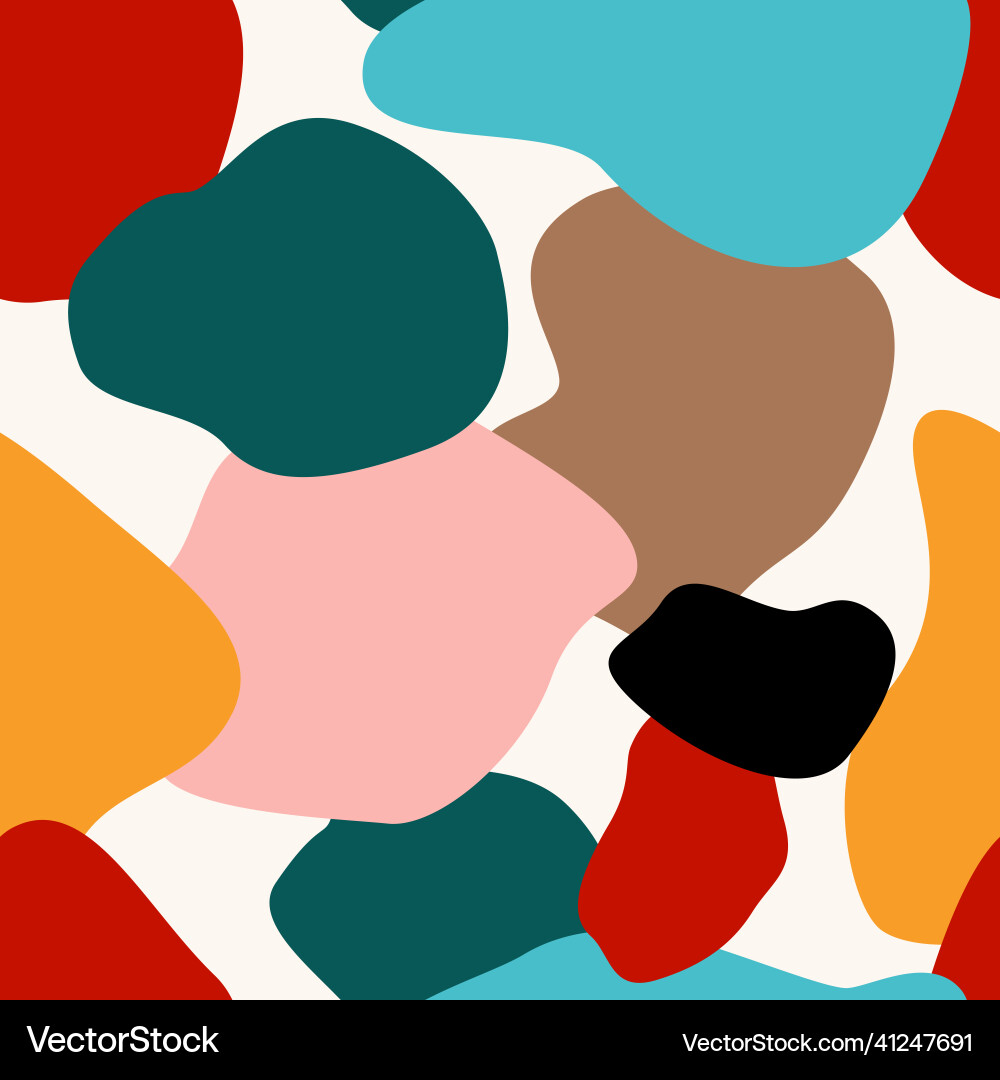 Abstract seamless pattern with bio organic shapes Vector Image