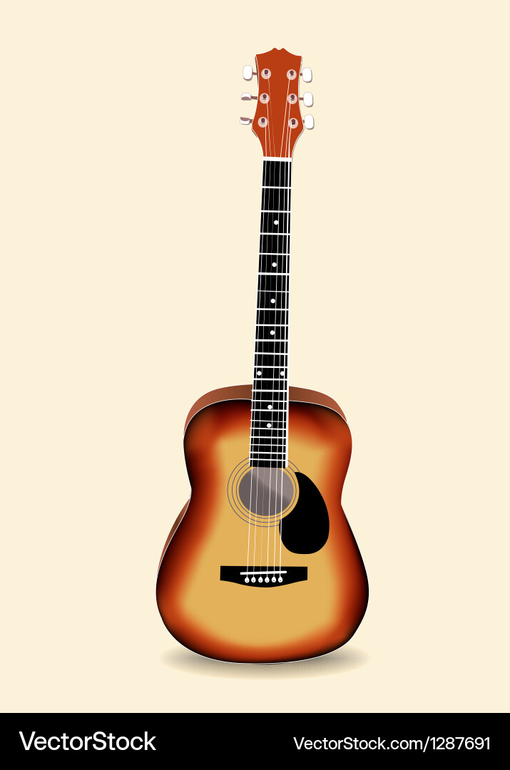 Acoustic guitar Royalty Free Vector Image - VectorStock