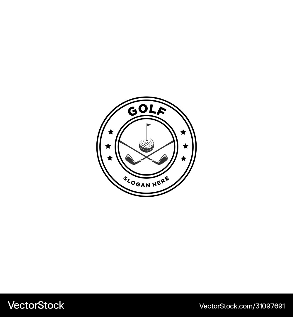 Golf emblem logo Royalty Free Vector Image - VectorStock
