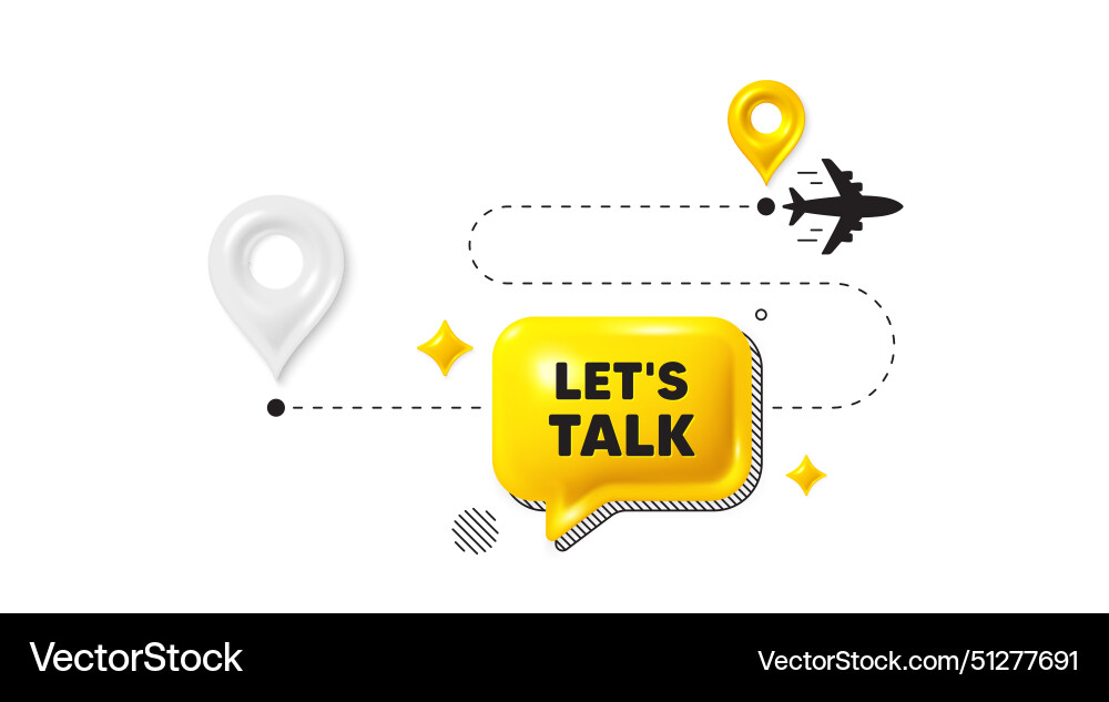 Lets talk tag connect offer sign journey path Vector Image