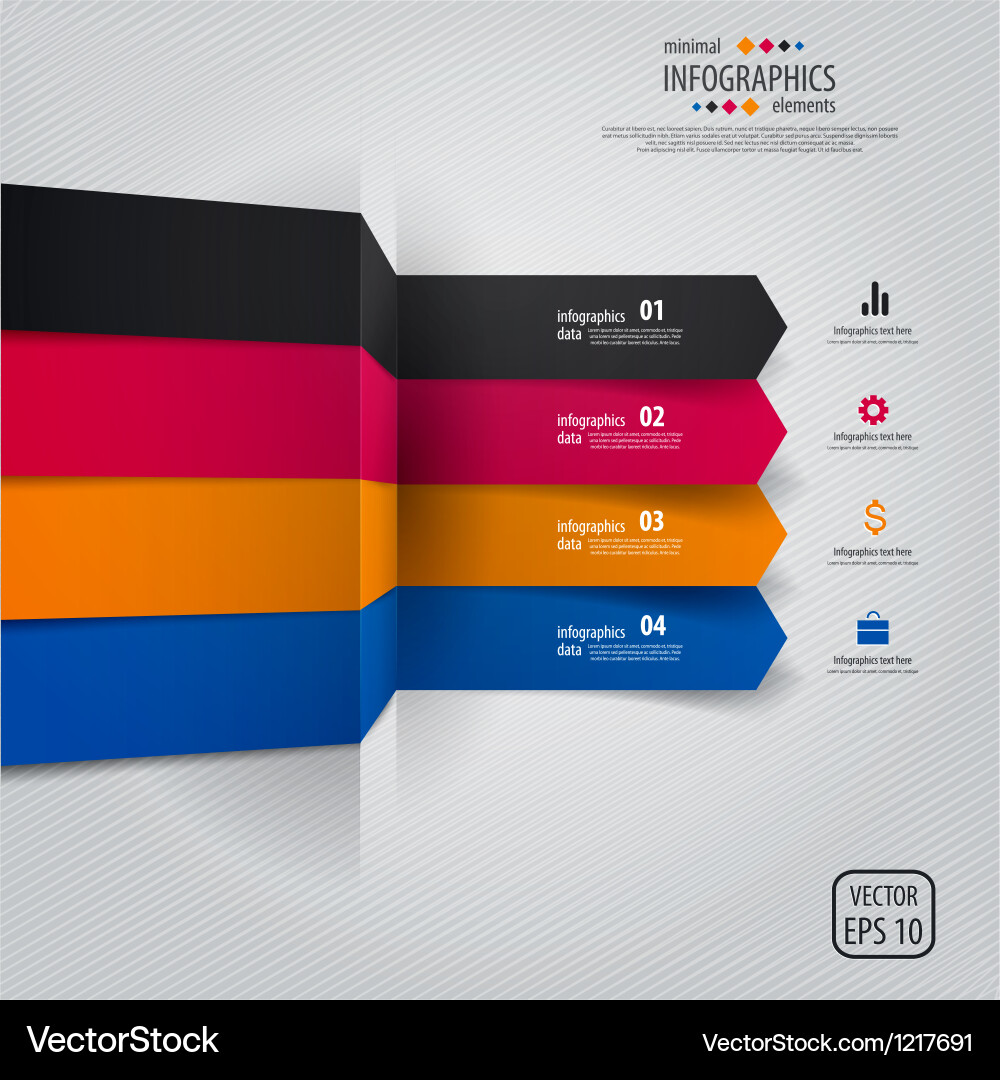 Line infographics 4 Royalty Free Vector Image - VectorStock