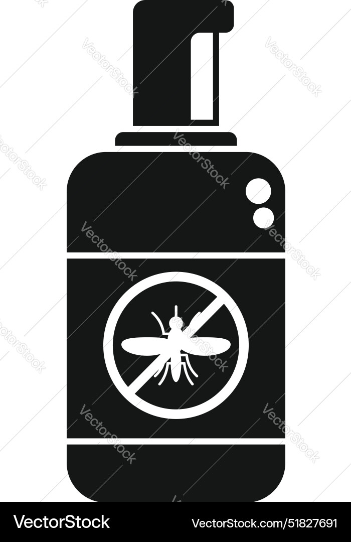 Mosquito repellent spray bottle protecting from Vector Image