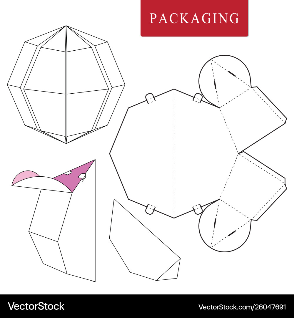 Package template box Royalty Free Vector Image