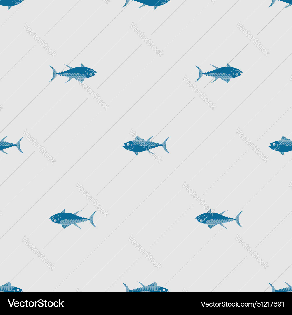 Tuna pattern seamless tunny seafood fish Vector Image