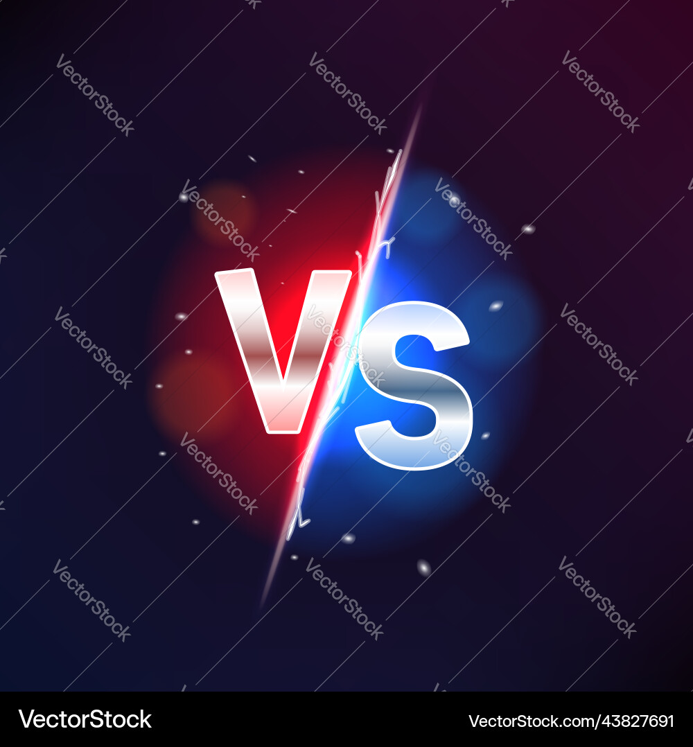 Vs versus sign game sport confrontation 3d Vector Image