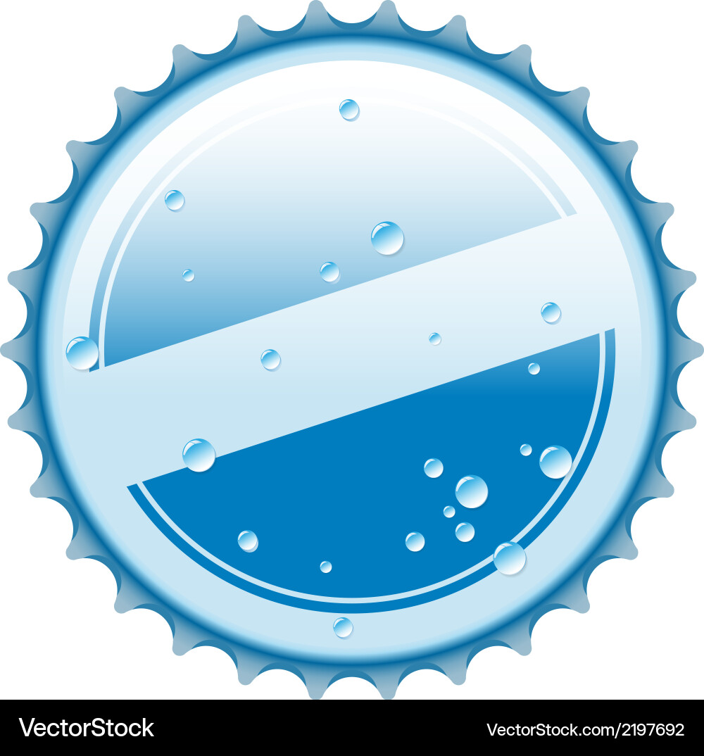 Bottle blue cap Royalty Free Vector Image - VectorStock