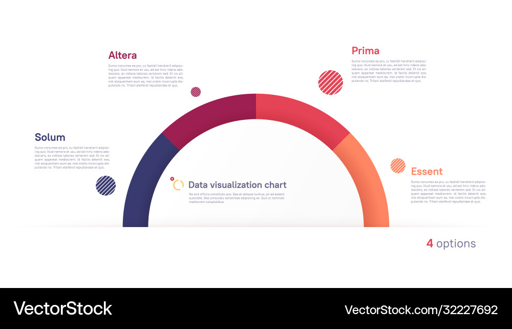 Circle chart design modern template Royalty Free Vector