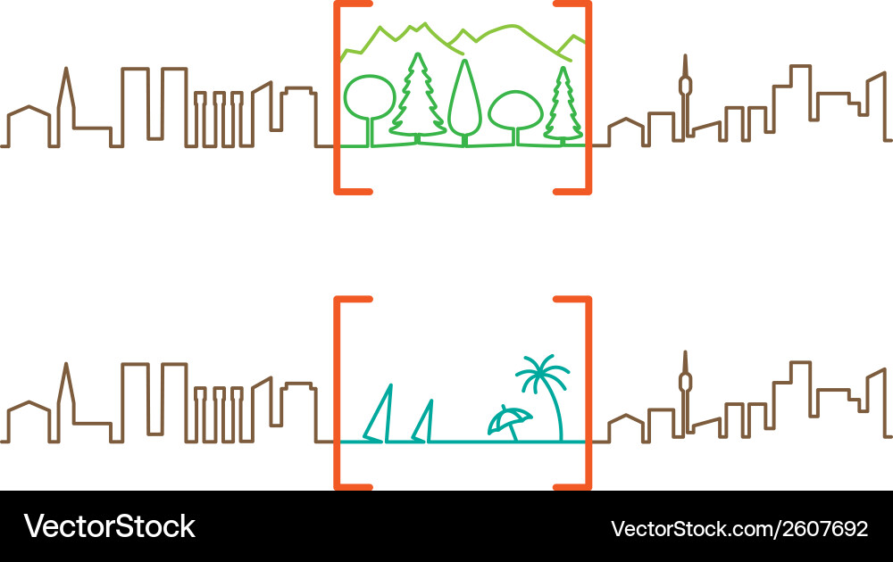 City break Royalty Free Vector Image - VectorStock