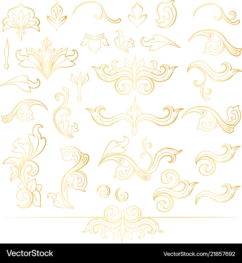 Italian Renaissance Scroll Vector Images (51)