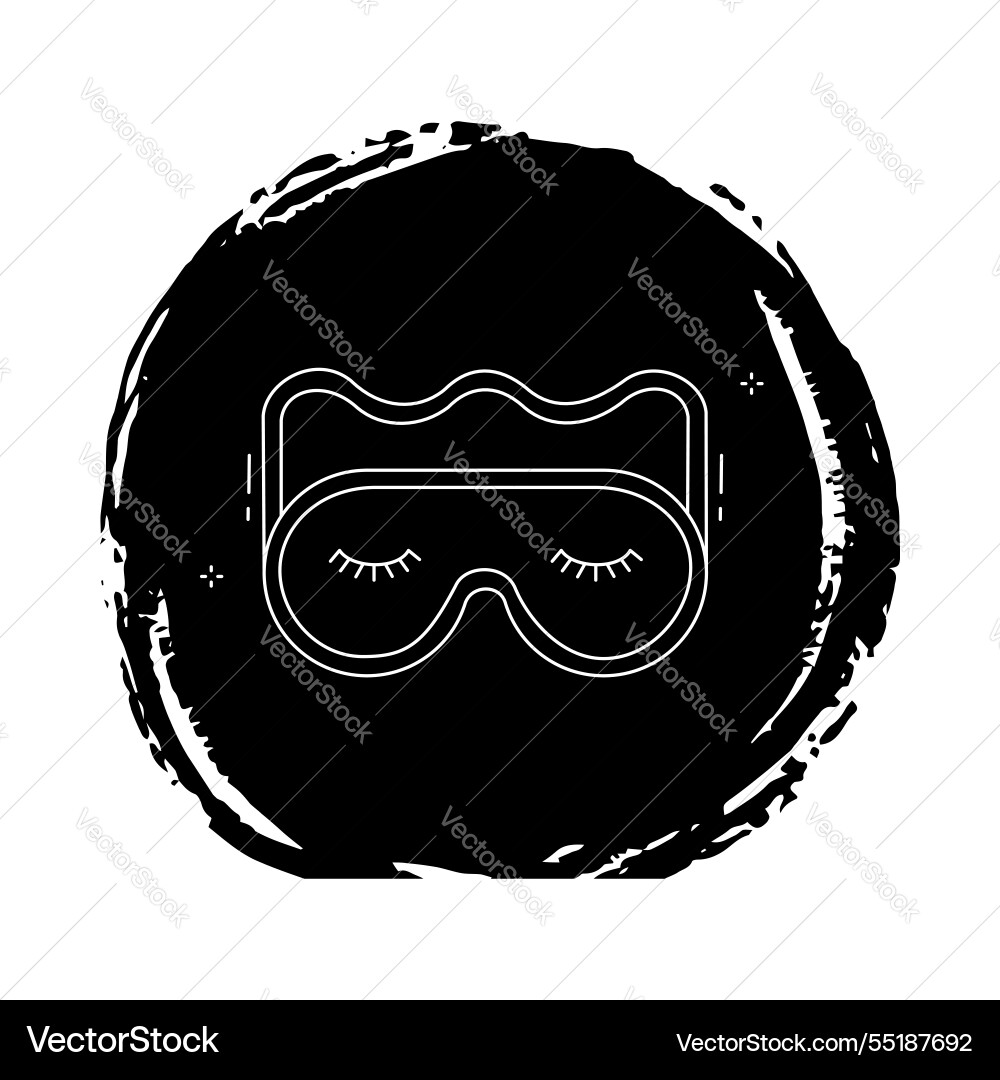 Nighttime rest sleeping mask icon design Vector Image