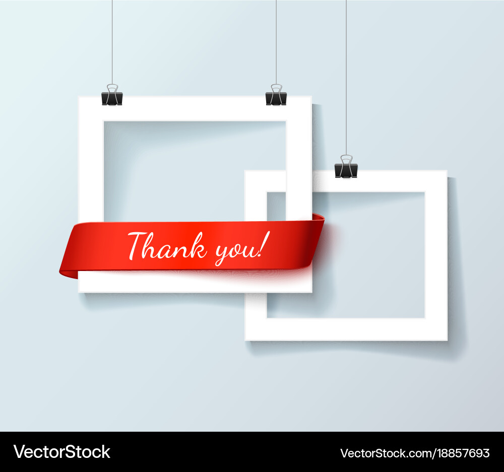 Bank photo frames with empty space for your Vector Image