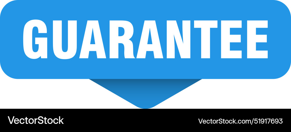 Guarantee sticker guarantee sign on transparent Vector Image