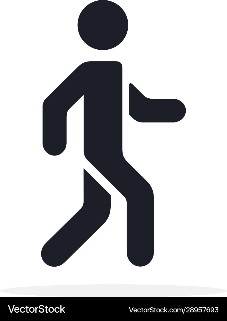 Pedestrian man walk icon Royalty Free Vector Image