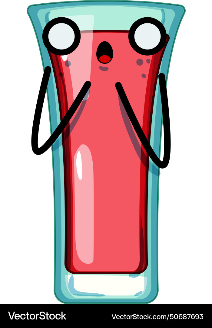 Retro cocktail character cartoon Royalty Free Vector Image