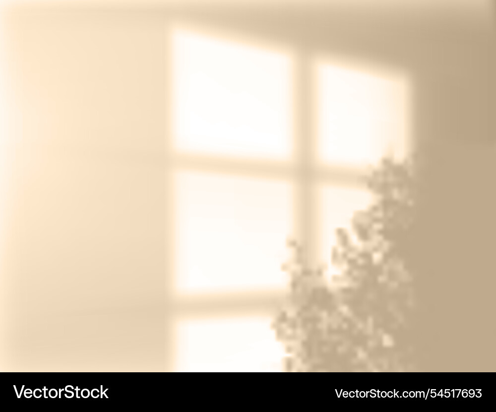 Shadow on beige wall blurred soft from Royalty Free Vector
