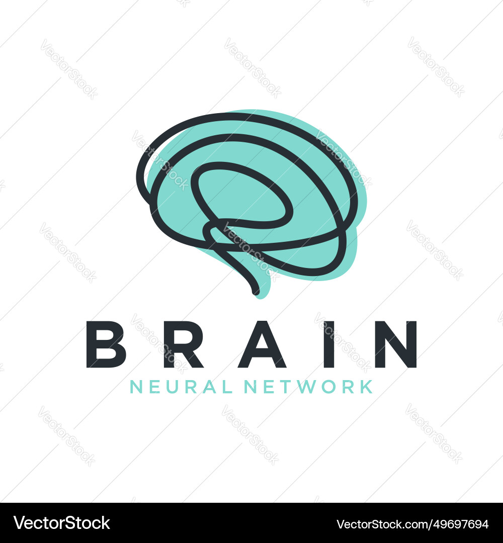 Abstract Brain Logo - Smart & Creative Vector Image