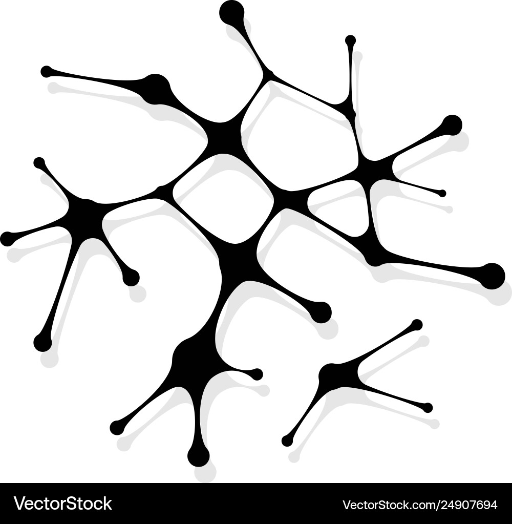 Abstract shape similar to neural networks spider Vector Image