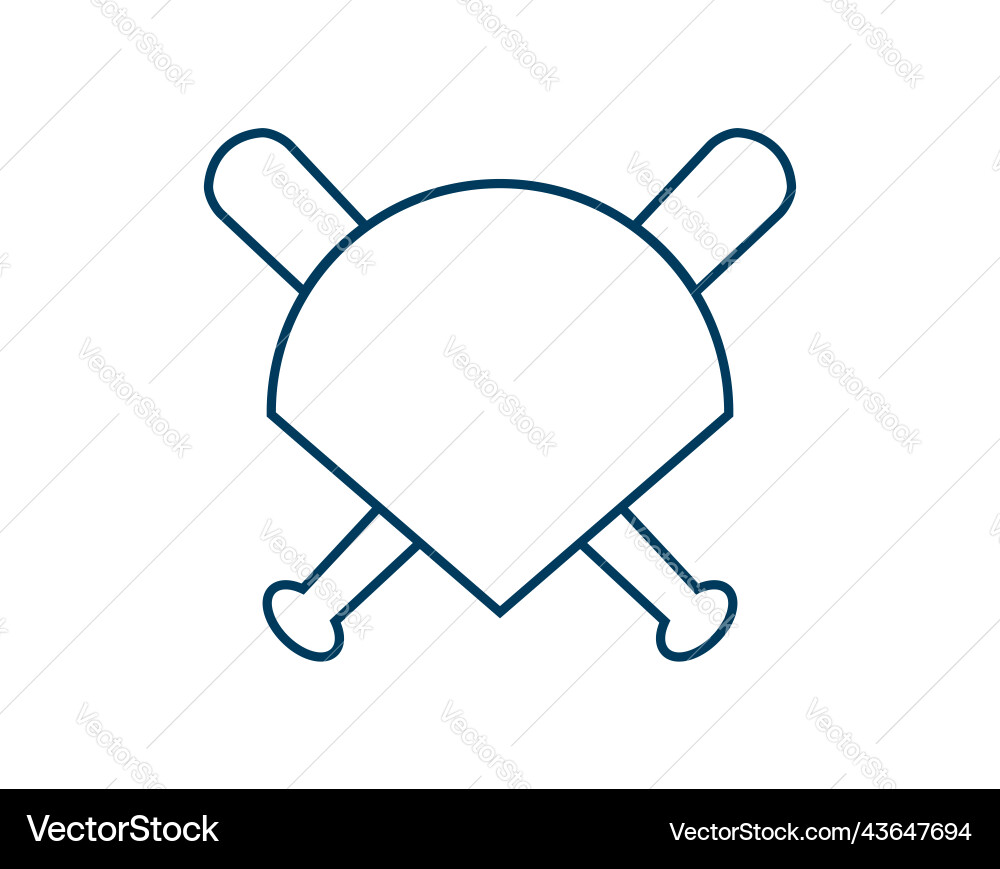 Baseball home plate icon template Royalty Free Vector Image