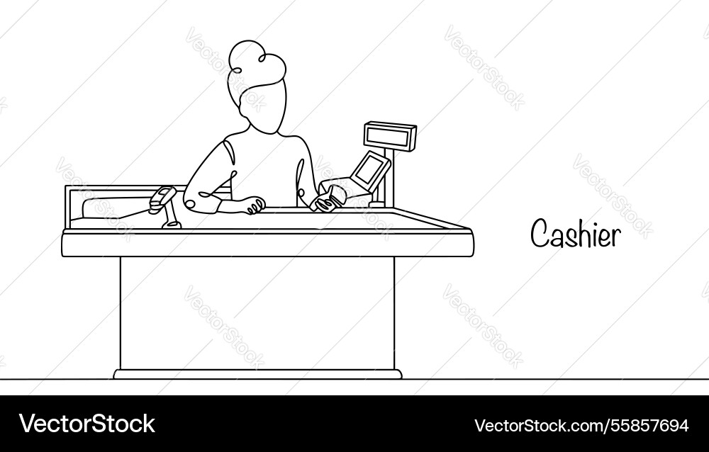 Cashier Royalty Free Vector Image - VectorStock