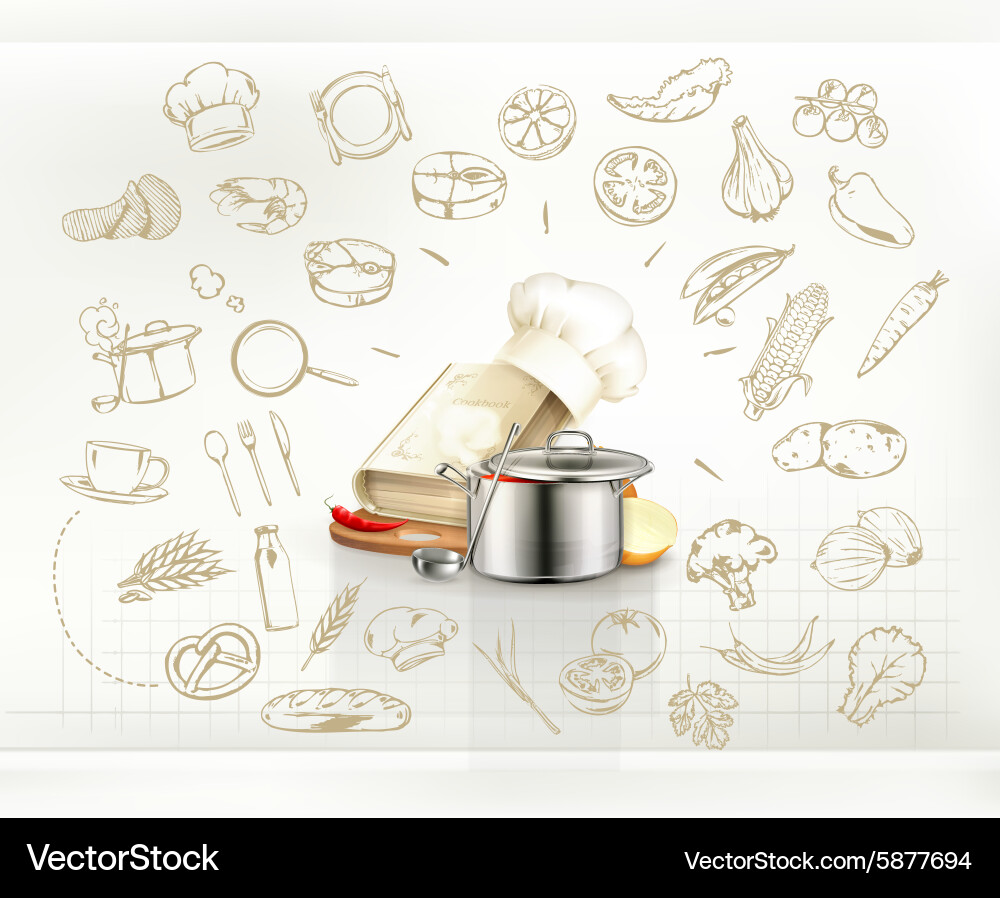 Cooking infographics Royalty Free Vector Image