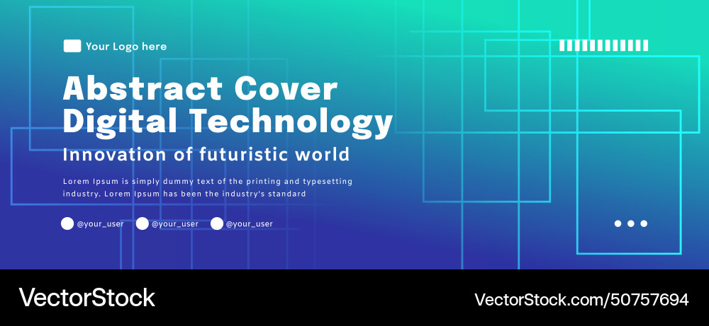 Digital technology poster cover speed connect blue