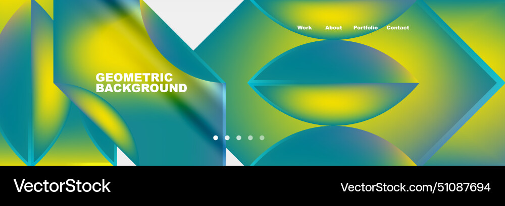 Geometric design with circles and squares Vector Image