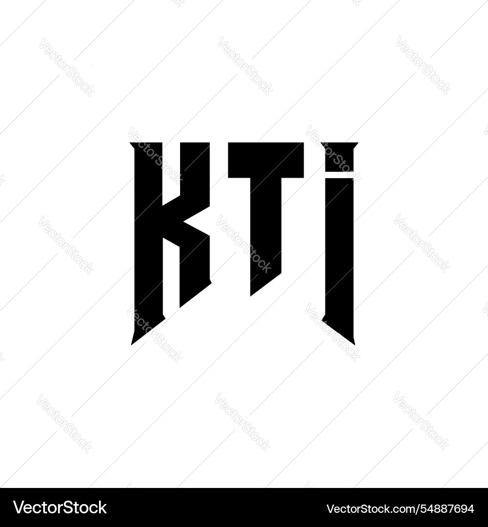 Kti letter logo design for technology company Vector Image