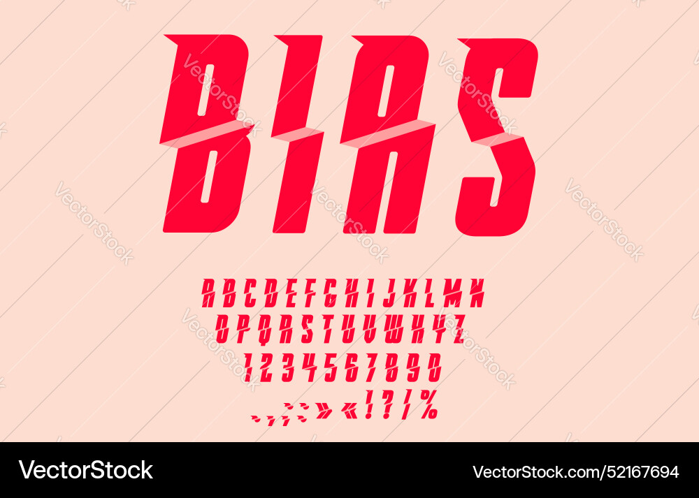 Razor letter font alphabet type with blade cuts Vector Image