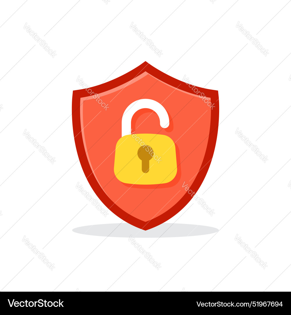 Secure icon in flat style privacy guarantee Vector Image