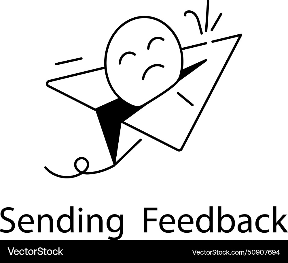 Sending feedback Royalty Free Vector Image - VectorStock