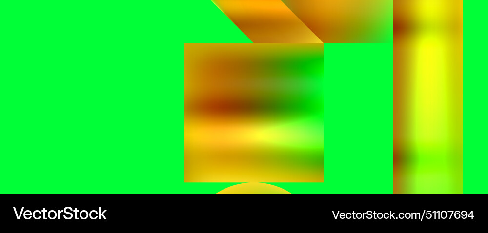 Vibrant green screen with yellow and orange Vector Image