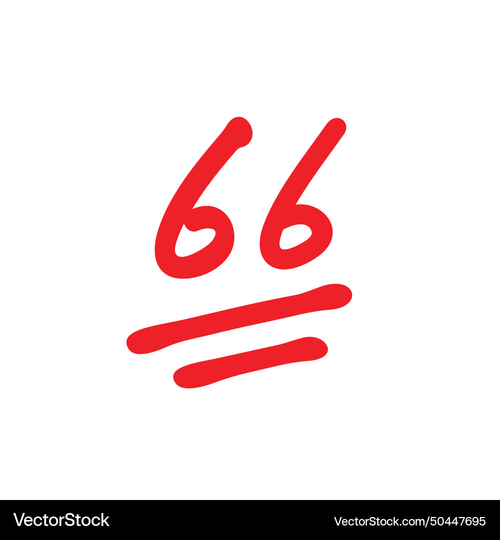 66 points exam score sixty six test Royalty Free Vector